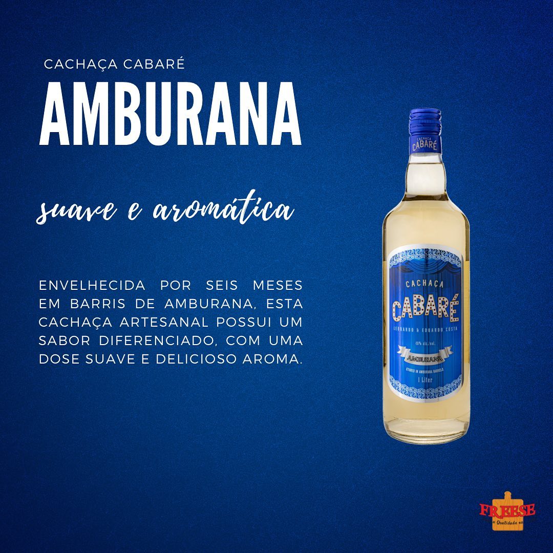 Cabare Cachaca Amburana 1L — Hi Brazil Market
