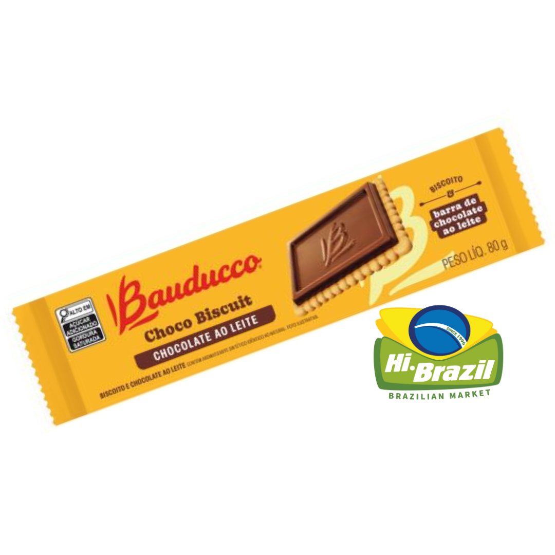 Bauducco Choco Biscuit Biscoito Chocolate ao Leite 80g — Hi Brazil Market