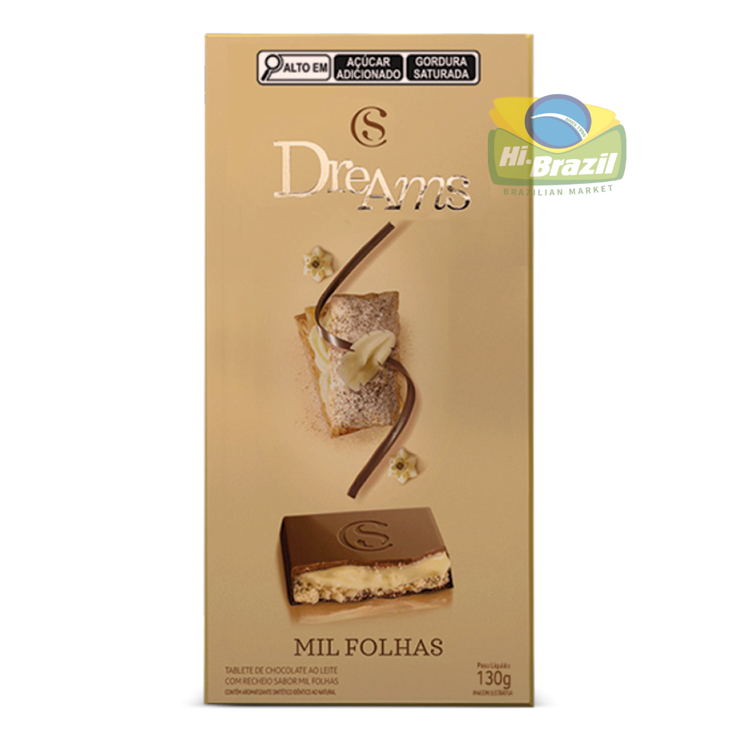 Cacau Show Tablete Dreams Mil Folhas Avela 130g — Hi Brazil Market