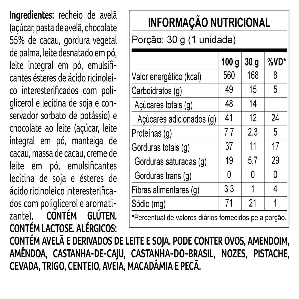Cacau Show LaNut Chocolate and Hazelnut Truffle 30g — Hi Brazil Market