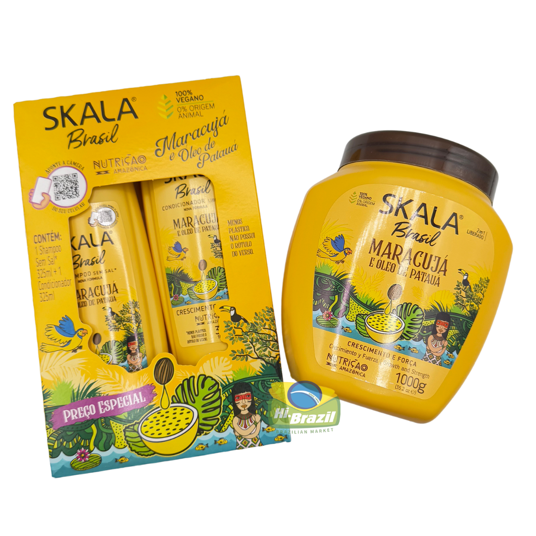 Skala Kit Passion Fruit and Pataua Oil Shampoo - Conditioner - Treatme ...