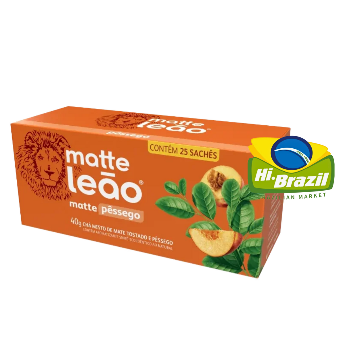 Matte Leao Cha Matte and Peach Box — Hi Brazil Market