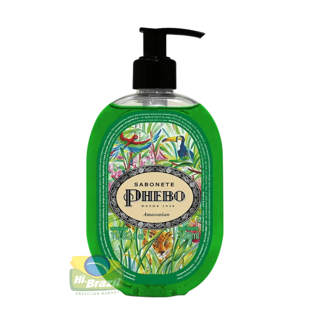 Phebo Sabonete Liquido Amazonian 320ml — Hi Brazil Market