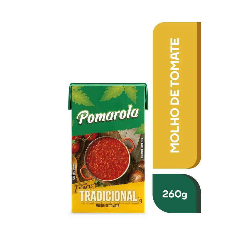 Pomarola Molho de Tomate Tradicional Caixa 260g — Hi Brazil Market
