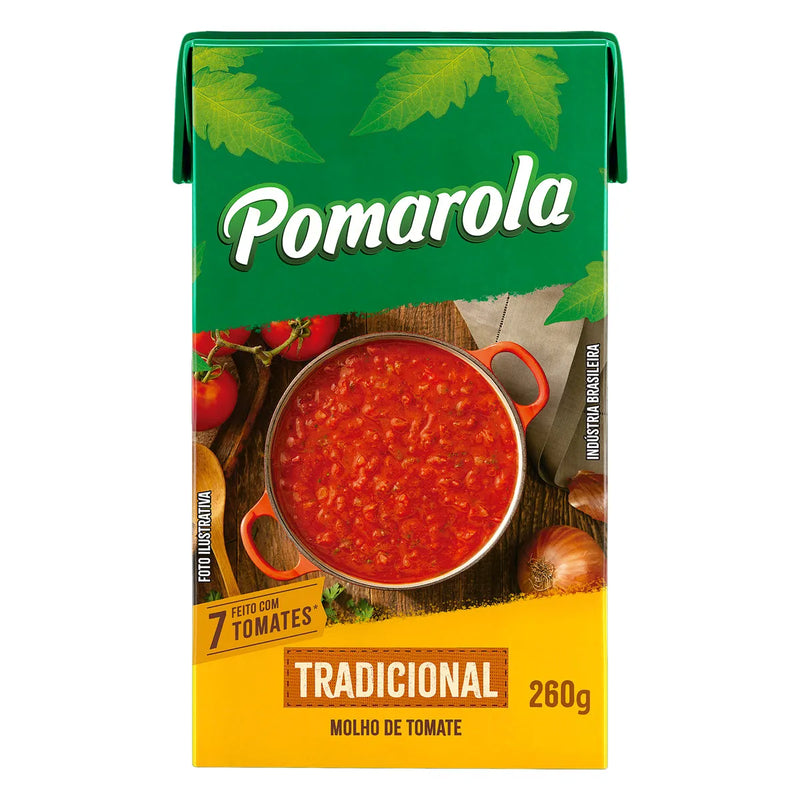 Pomarola Molho de Tomate Tradicional Caixa 260g — Hi Brazil Market