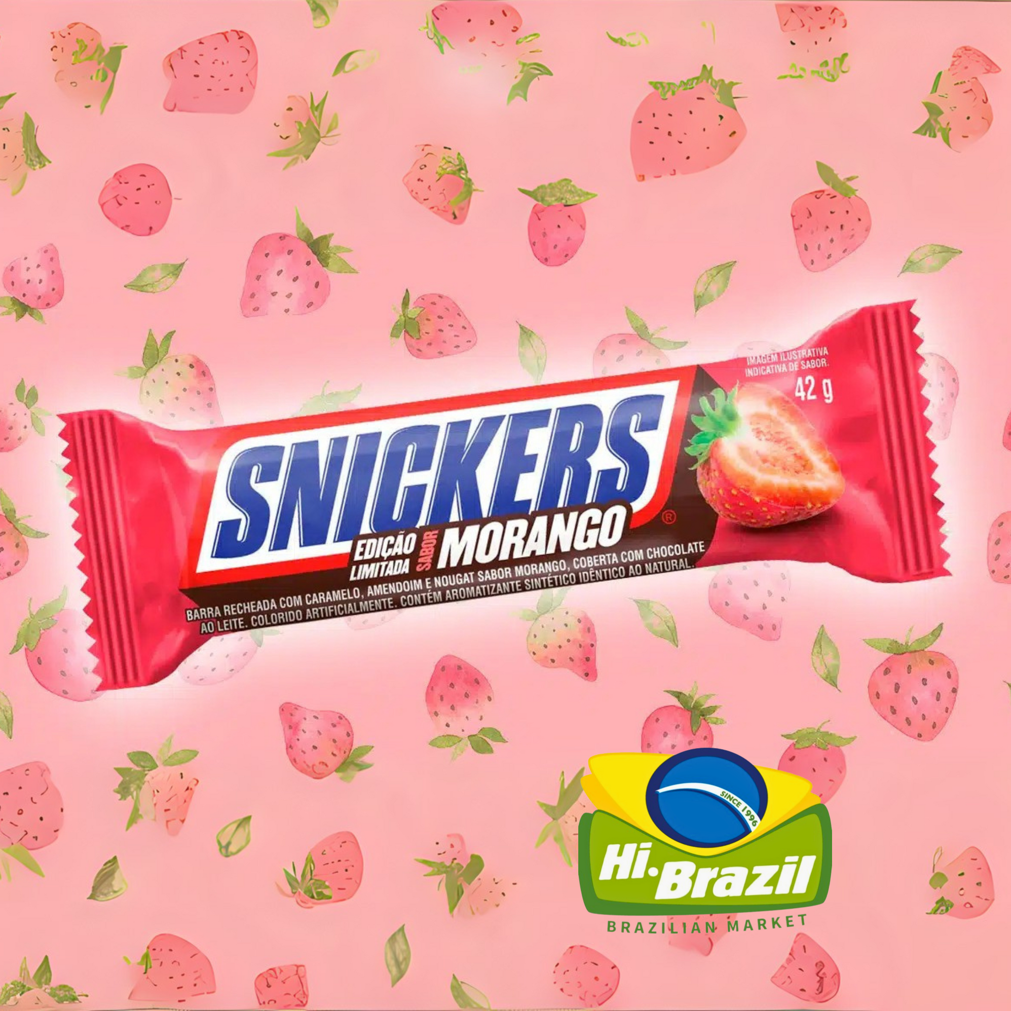 Nestle Snickers Morango 42g — Hi Brazil Market