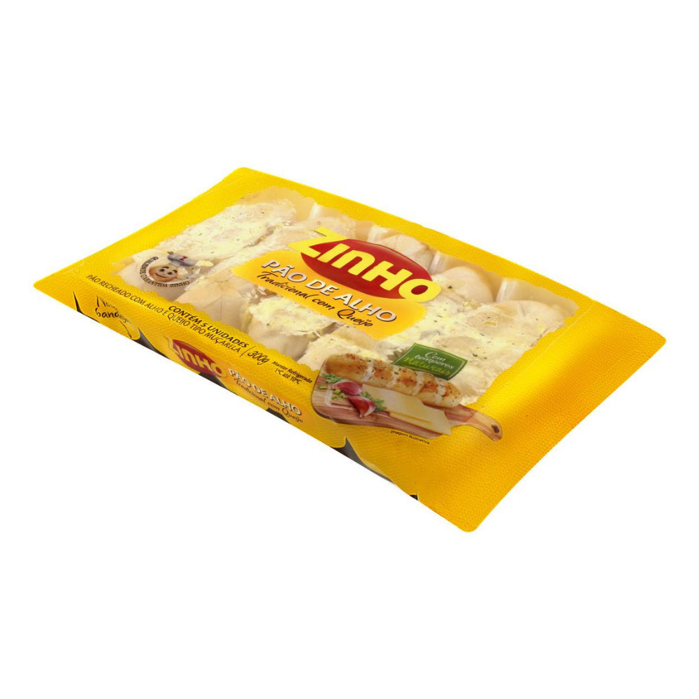 Zinho Pão de Alho com Queijo 300g - Frozen Garlic Bread with cheese 8 ...